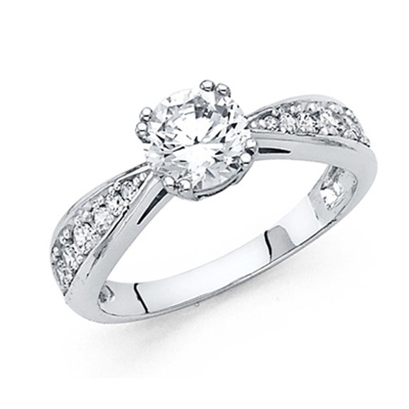 TGDJ | Jewelry | Ct Doubleprong Basket Set Roundcut Cz Ring | Poshmark